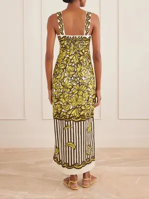 ALEMAIS Mona Printed Hemp Midi Dress