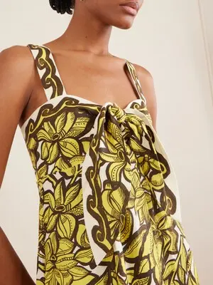 ALEMAIS Mona Printed Hemp Midi Dress