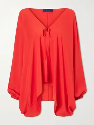 Sharon Wauchob Cul Silk-satin Jacket - Red