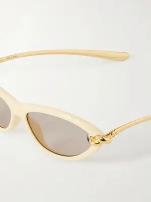 Bottega Veneta Eyewear New Knot Cat-eye Sunglasses - Gold