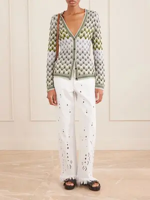 Missoni Striped Metallic Crochet-knit Cardigan - Multi