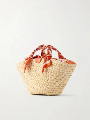 Dolce & Gabbana Kendra Logo-appliquéd Raffia Bucket Bag