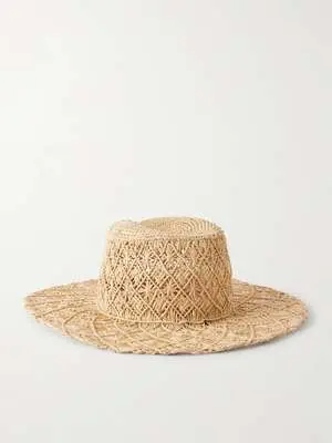 Ruslan Baginskiy Embellished Straw Fedora
