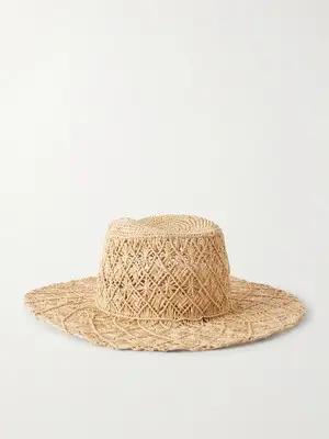 Ruslan Baginskiy Embellished Straw Fedora