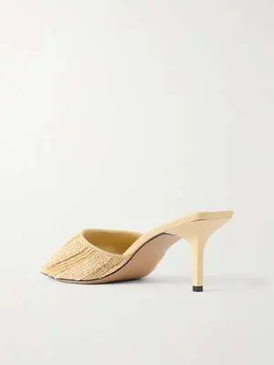 Jacquemus Raffia-effect Leather Mules