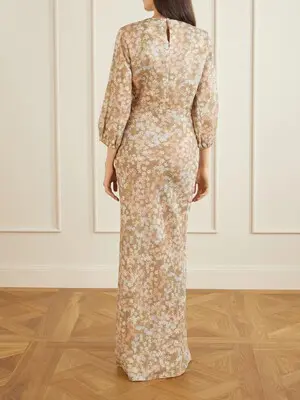 Bernadette Berna' Floral-print Linen Maxi Dress