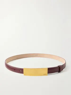 Khaite Berlin Leather Belt - Burgundy