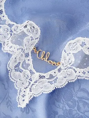 Chloé Lace-trimmed Silk Scarf - Blue