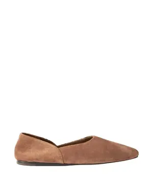 Khaite Jane Suede And Snake-effect Leather Moccasins - Neutrals
