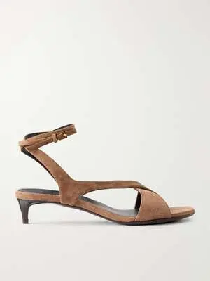 Khaite KHAITE Liria Suede Sandals Beige