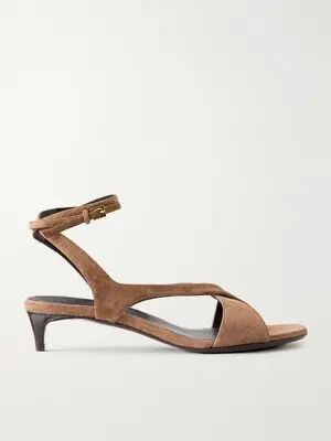 Khaite KHAITE Liria Suede Sandals Neutrals