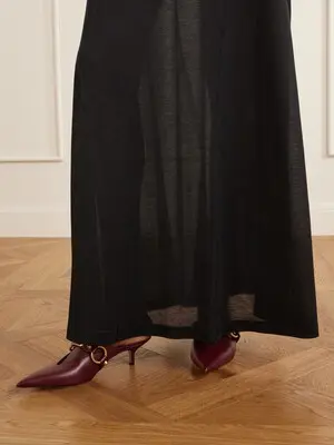 Balenciaga City Embellished Leather Mules