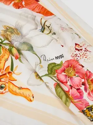 REISS Florie | Nybg Silk Floral-print Square Scarf