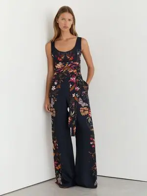 REISS Clara Nybg Printed Wide-leg Jumpsuit