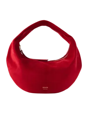 Khaite Olivia Mini Suede Shoulder Bag - Red