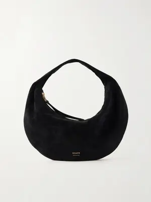 Khaite Olivia Mini Suede Shoulder Bag - Black