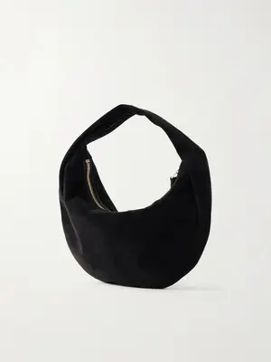 Khaite Olivia Mini Suede Shoulder Bag - Black