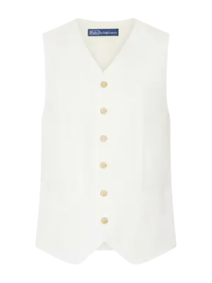 Polo Ralph Lauren Linen Vest - White