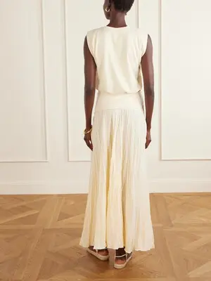 Johanna Ortiz Light And Sound Pleated Maxi Skirt - Neutrals