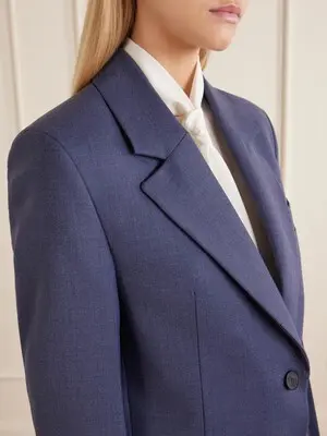 Victoria Beckham Katherine Twill Blazer - Blue