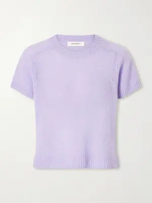 LISA YANG Cashmere And Silk Blend T-shirt - Purple