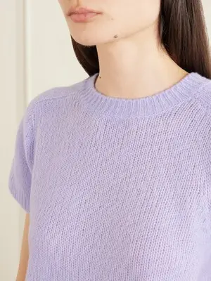 LISA YANG Cashmere And Silk Blend T-shirt - Purple