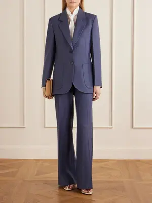 Victoria Beckham Alina Woven Wide-leg Trousers