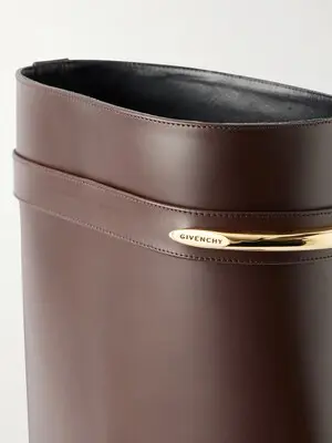 Givenchy Shark Knee High Leather Boots - Brown