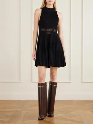 Givenchy Shark Knee High Leather Boots - Brown