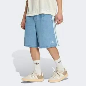 Adidas Originals Summer Glow Denim Chino Shorts Blue - Light Blue