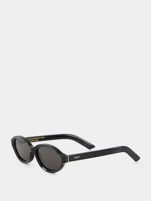 RETROSUPERFUTURE Parola Oval Frame Sunglasses - Black