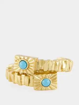 PAOLA SIGHINOLFI Kabala 18kt -plated And Turquoise Bracelet - Gold