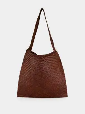 Dragon Diffusion Bruciato Leather Ars Tote Bag - Brown