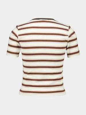 Auralee Gradient Stripe Jersey T-shirt