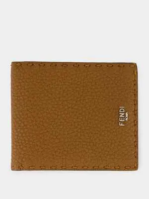Fendi And Sunflower Yellow Selleria Bi-fold Wallet - Brown