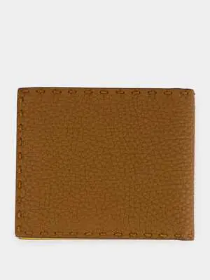 Fendi And Sunflower Yellow Selleria Bi-fold Wallet - Brown