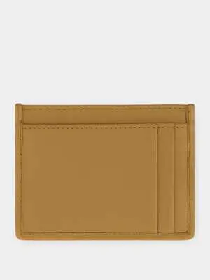 Miu Miu Caramel Matelassé Nappa Leather Card Holder - Beige