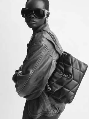 Saint Laurent Loulou Puffer Small Bag - Beige