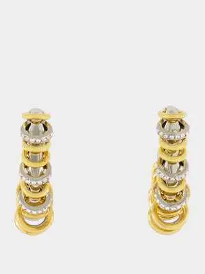 Rabanne Small Punk Xl Link Hoop Earrings - Silver