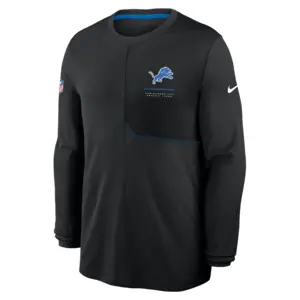 Nike Detroit Lions Dri-fit Long-sleeve Top - Black