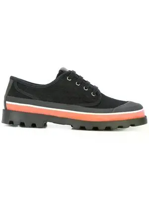 Valentino Garavani Perforated Canvas Lace-up Sneakers - 0no