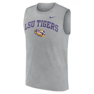 Nike Lsu Primetime Arch Legend Dri-fit College Muscle Tank Top - Grey