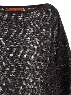 Missoni Zigzag Sequin Mesh Dress - Brown