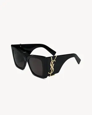 Saint Laurent Oversized Acetate Cat-eye Sunglasses - Black