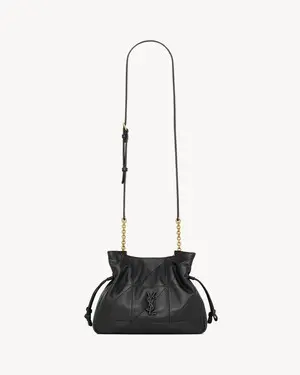 Saint Laurent Jamie Shoulder Pouch In Lambskin - Black