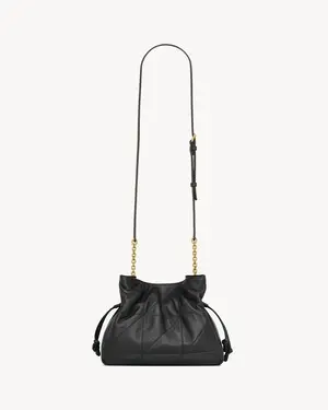 Saint Laurent Jamie Shoulder Pouch In Lambskin - Black