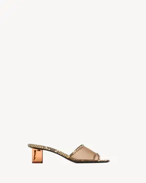Saint Laurent Mesh And Python Sip Mule