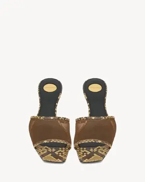Saint Laurent Mesh And Python Sip Mule