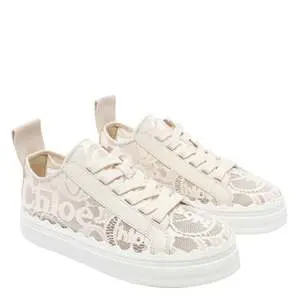 Chloé Lauren Lace Sneakers - Cream