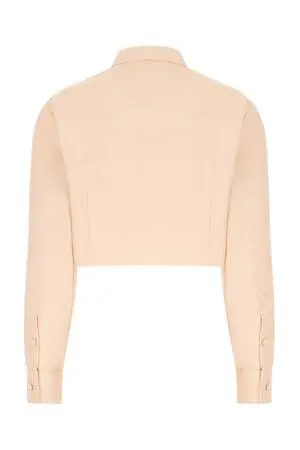 Raf Simons Cropped Shirt With Classic Collar And Pocket Detail